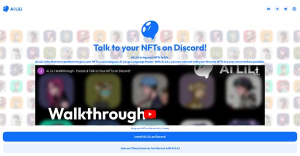 Ai LiLi - Платформа, позволяющая владельцам NFT общаться со своими NFT • Нейро-Сети.ру