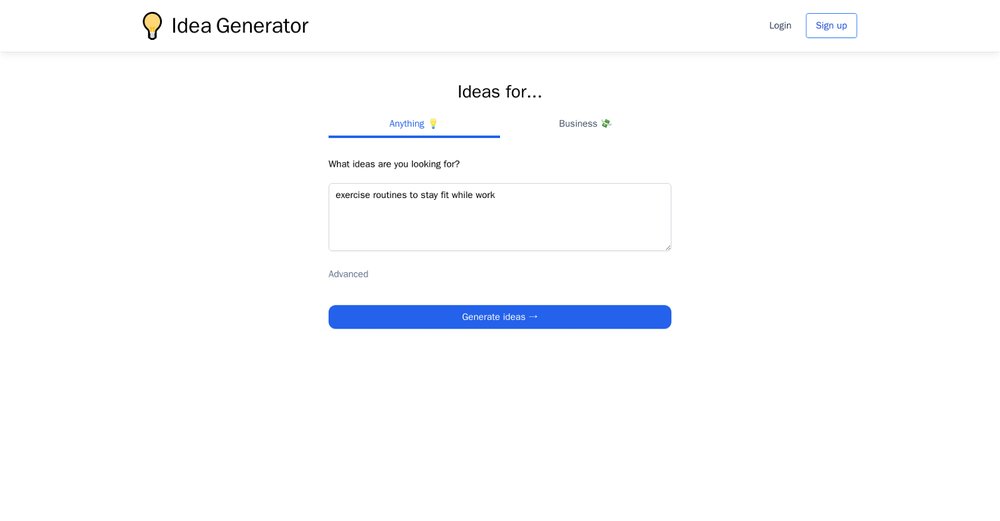 Idea Generator - Генерация бизнес-и креативных идей для Интернета ...