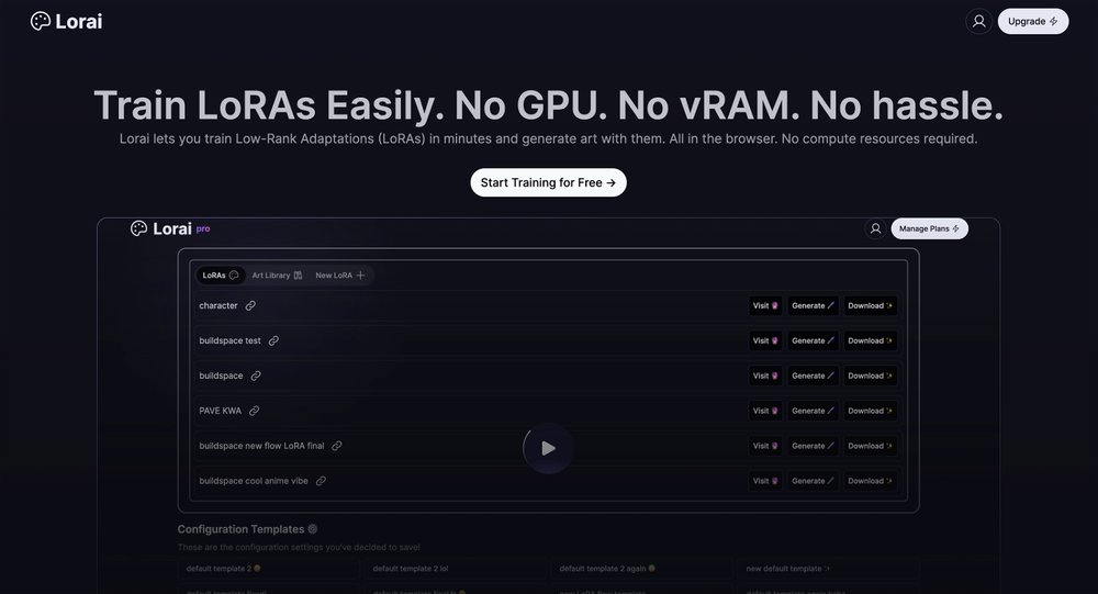 Lorai - Создавайте персонализированные произведения искусства без программирования • Нейро-Сети.ру