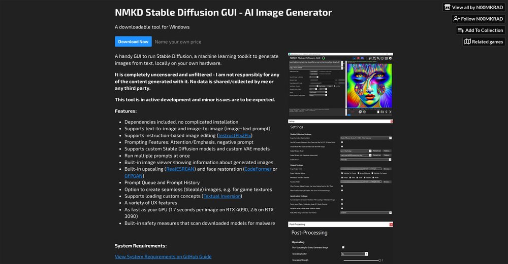 NMKD Stable Diffusion - Графический интерфейс создания изображений для пользователей Windows ...