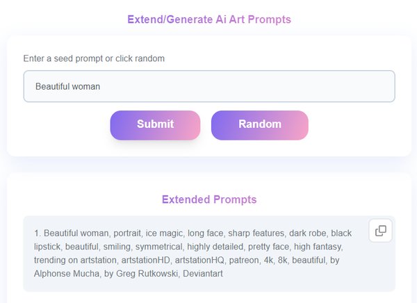 PromptExtend - Генератор художественных подсказок AI • Нейро-Сети.ру