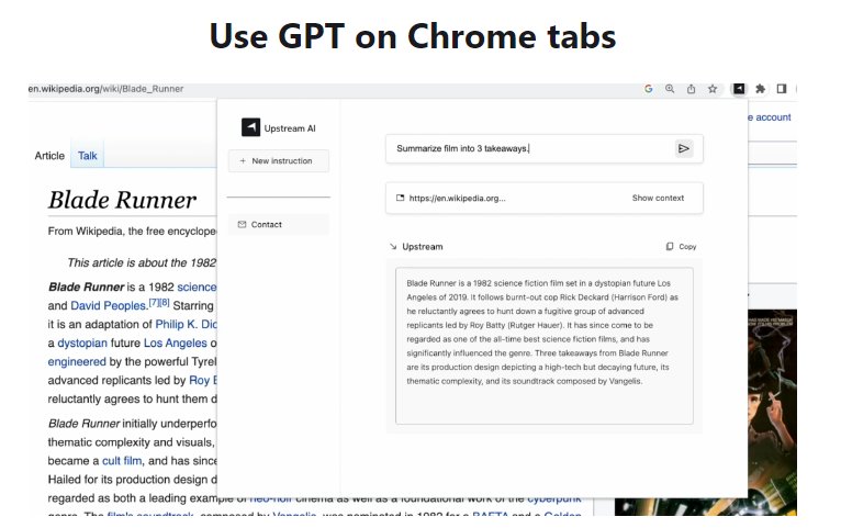 Upstream AI - Используйте GPT на вкладках Chrome • Нейро-Сети.ру